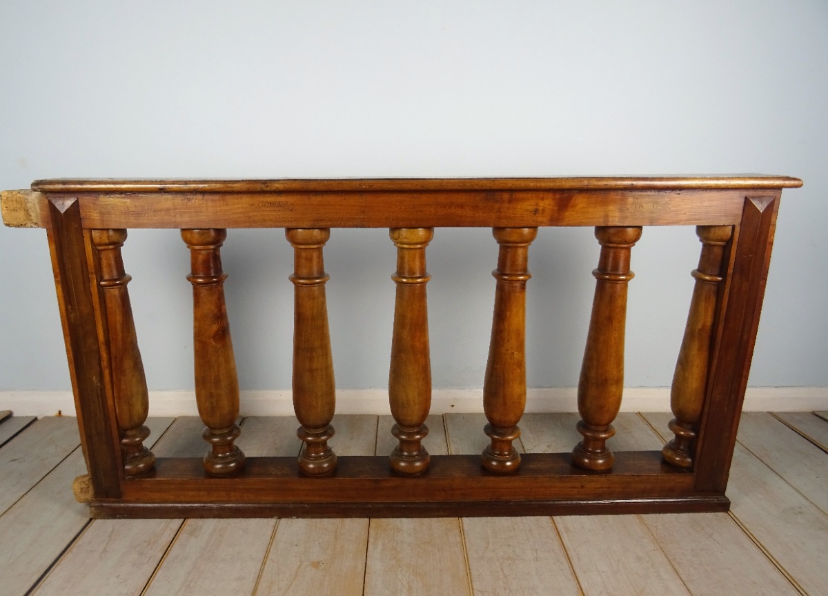 Pair of Italian Walnut Baluster Rails