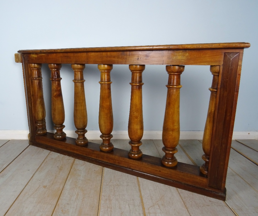 Pair of Italian Walnut Baluster Rails
