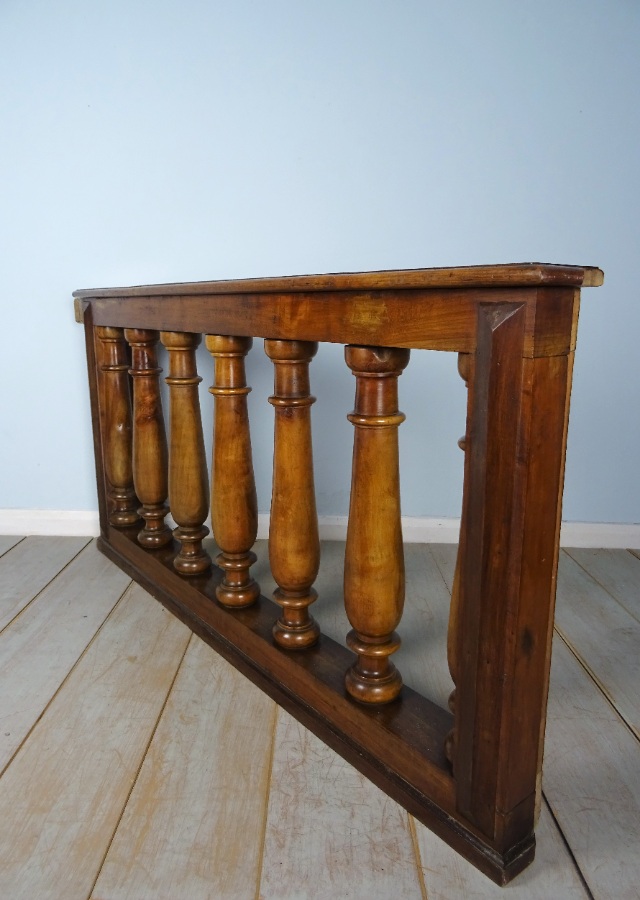 Pair of Italian Walnut Baluster Rails