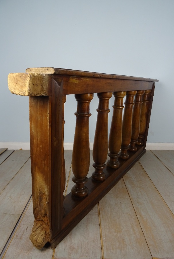 Pair of Italian Walnut Baluster Rails