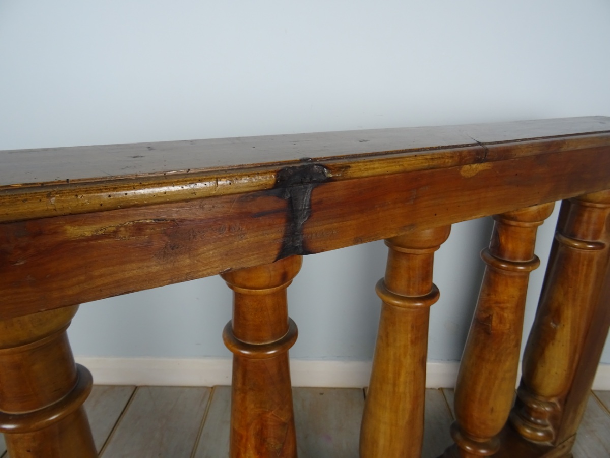 Pair of Italian Walnut Baluster Rails