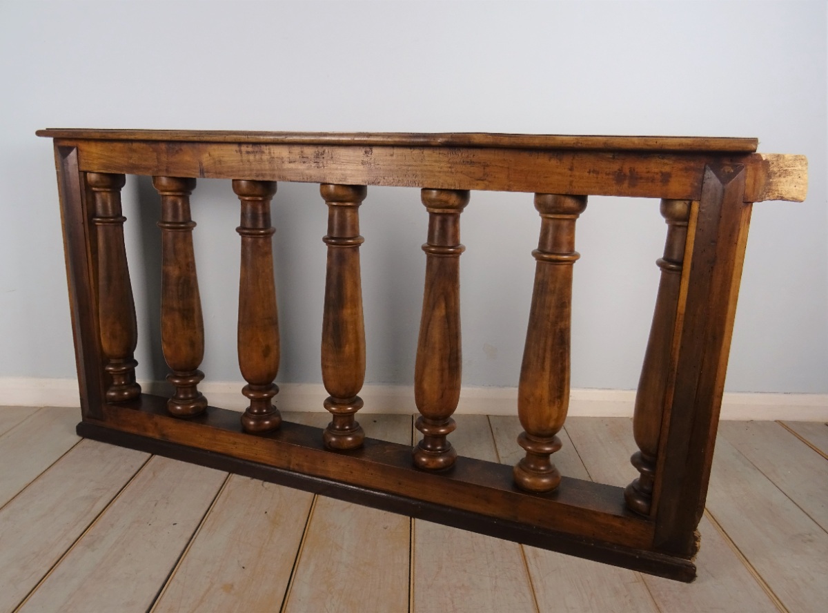Pair of Italian Walnut Baluster Rails