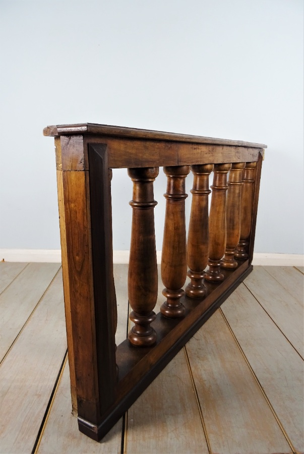 Pair of Italian Walnut Baluster Rails