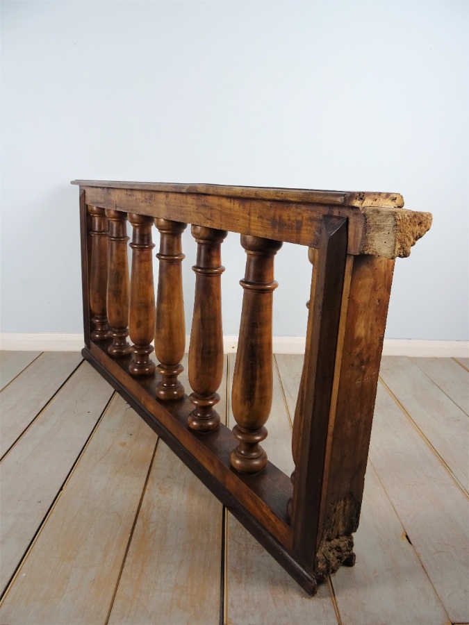 Pair of Italian Walnut Baluster Rails