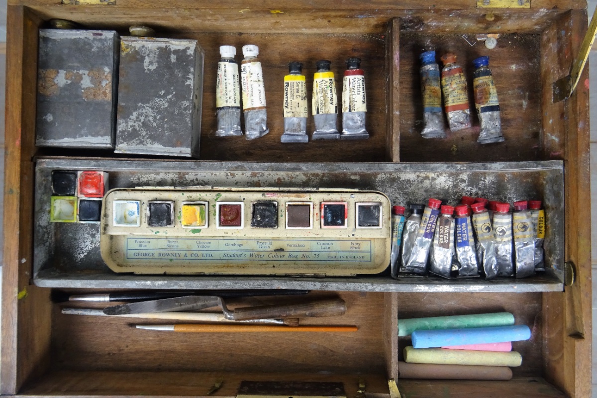Antique Artist Paint Box