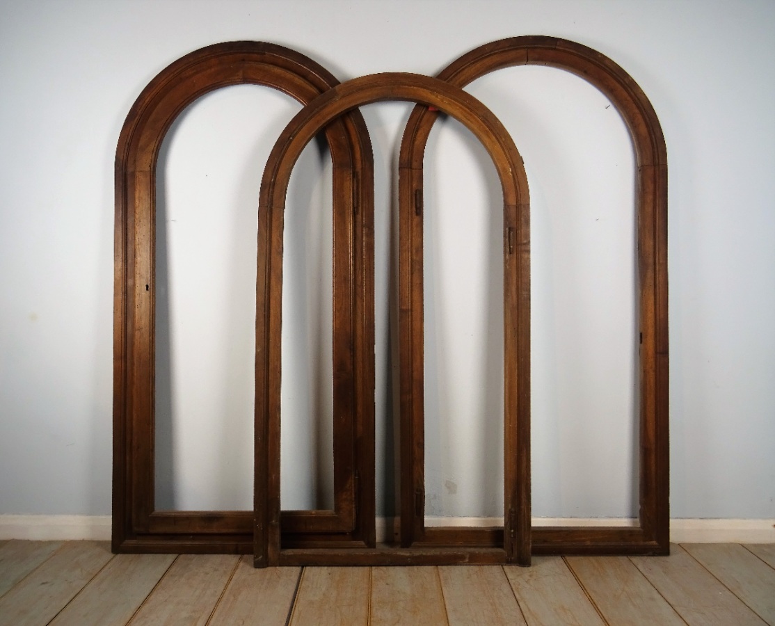 A Group of Antique Italian Walnut Arched Frames