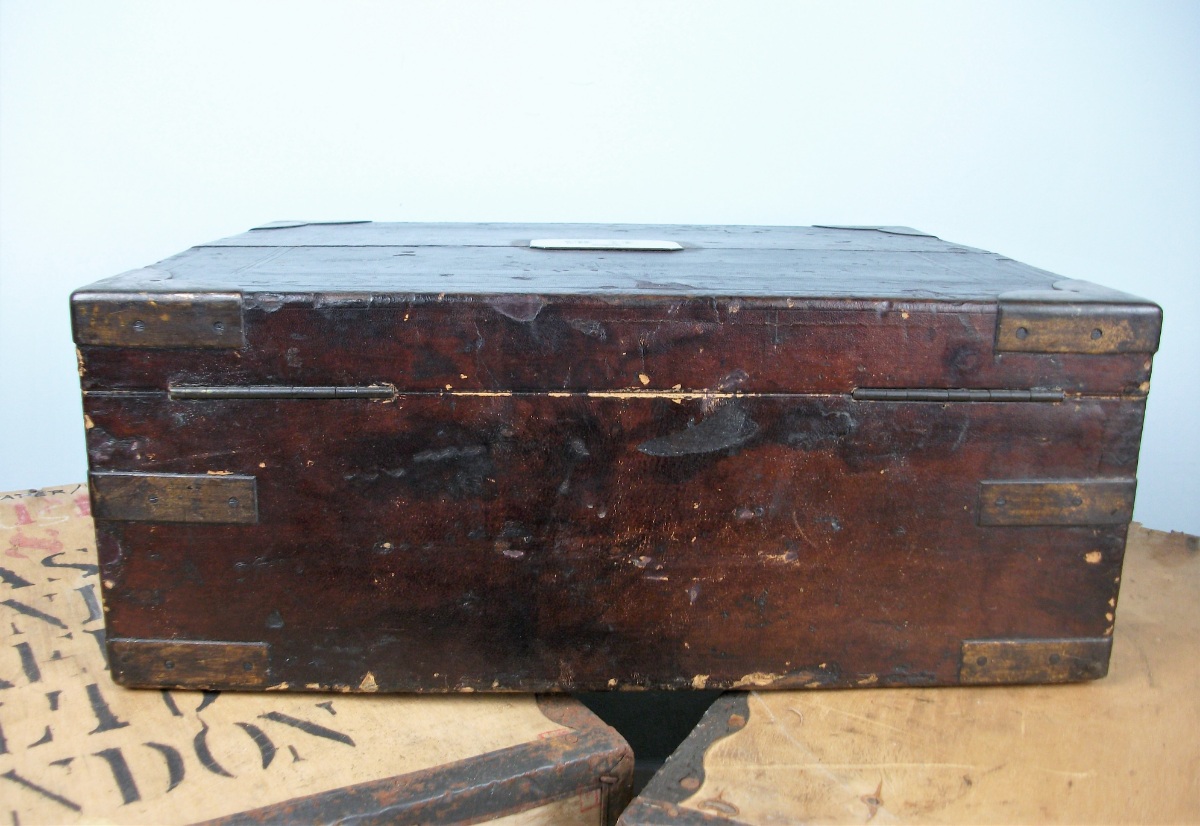 Brass Bound Military Campaign Box from the Boer War Era