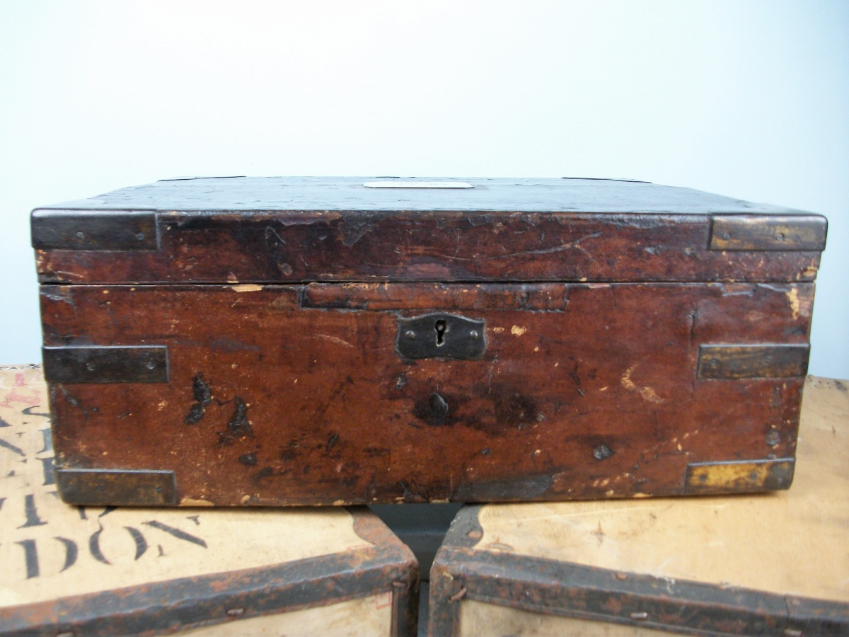 Brass Bound Military Campaign Box from the Boer War Era
