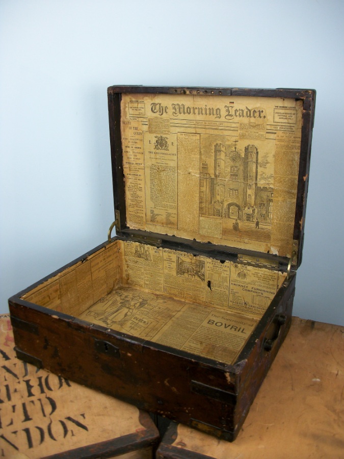 Brass Bound Military Campaign Box from the Boer War Era