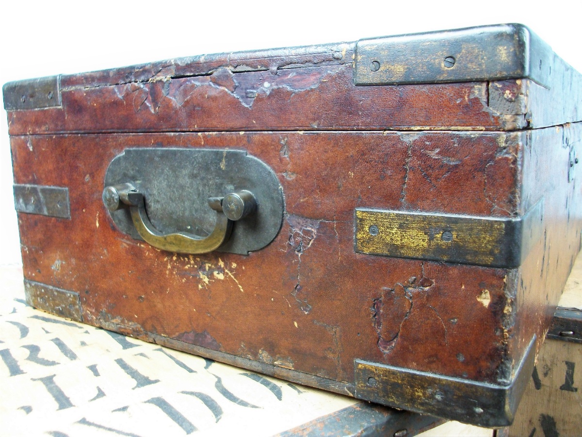 Brass Bound Military Campaign Box from the Boer War Era