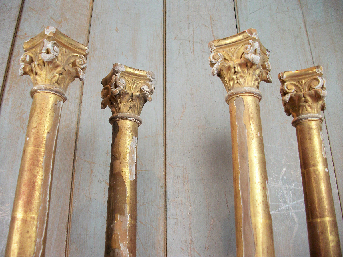 18th Century Gilded Italian Tabernacle Corinthian Columns