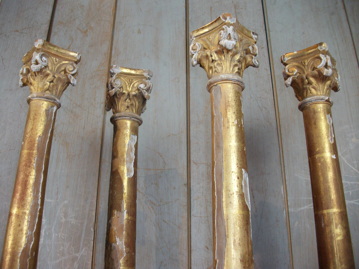 18th Century Gilded Italian Tabernacle Corinthian Columns