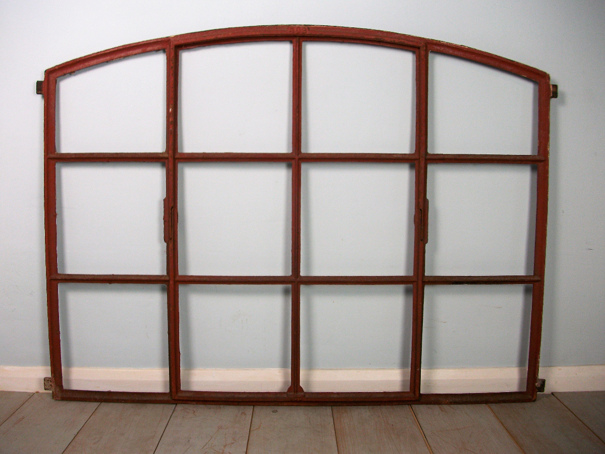 A large 19th Century Danish Cast Iron Window Frame