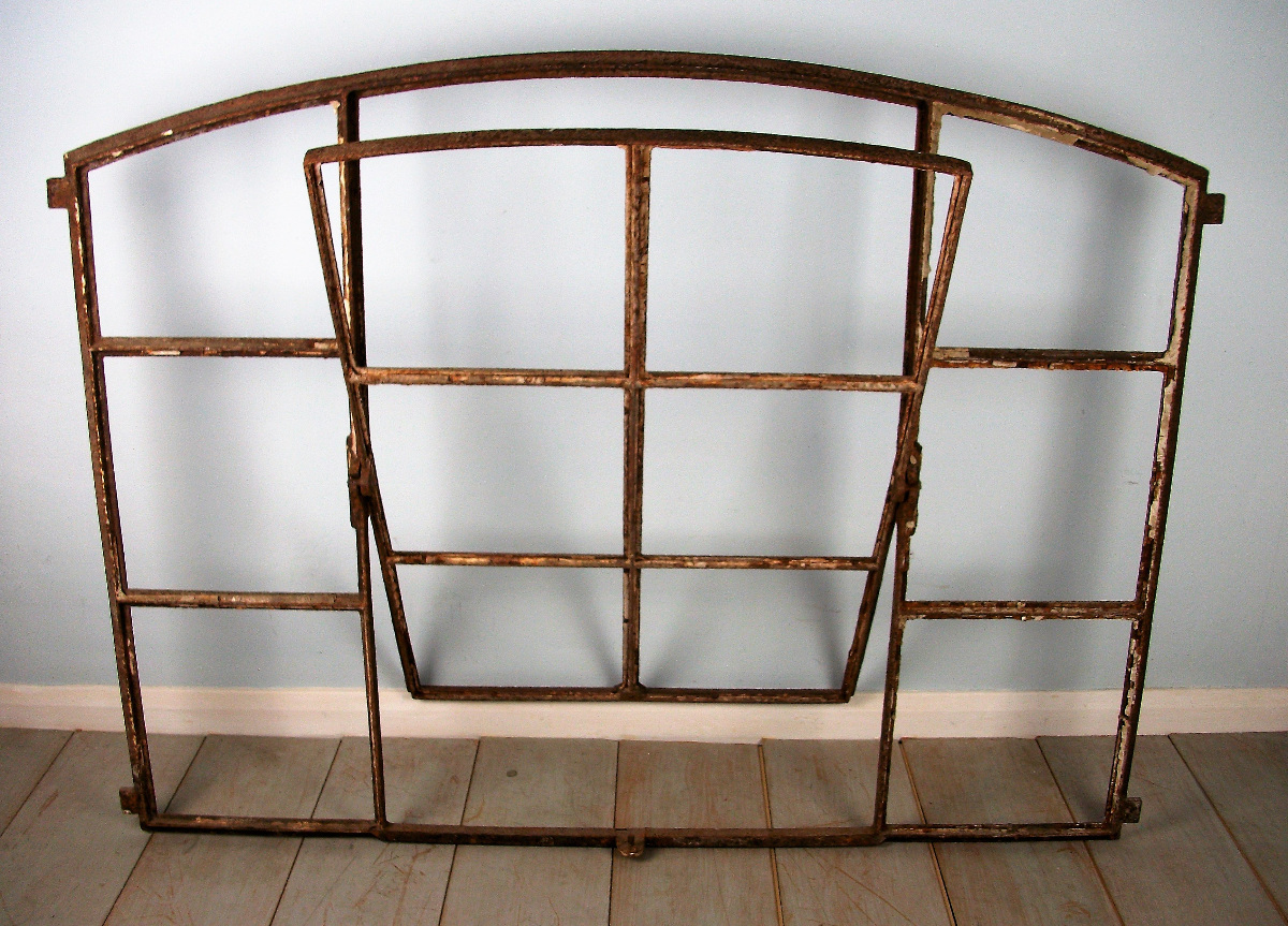 A large 19th Century Danish Cast Iron Window Frame