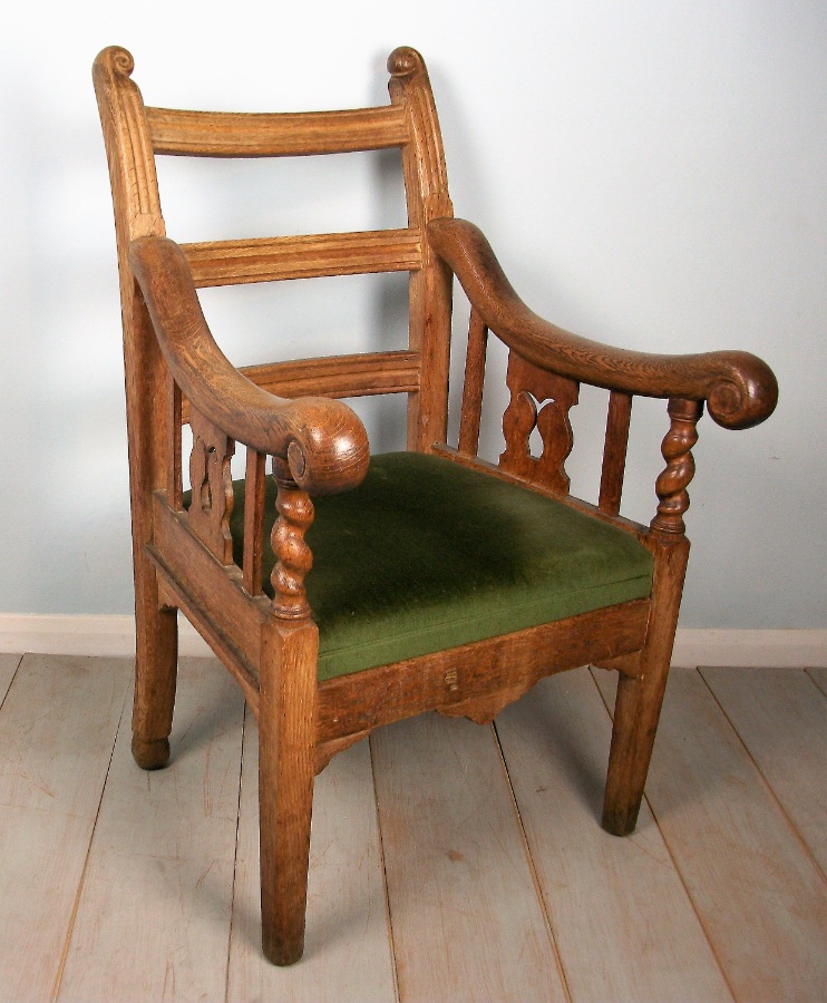 Oak Irish Open Armchair