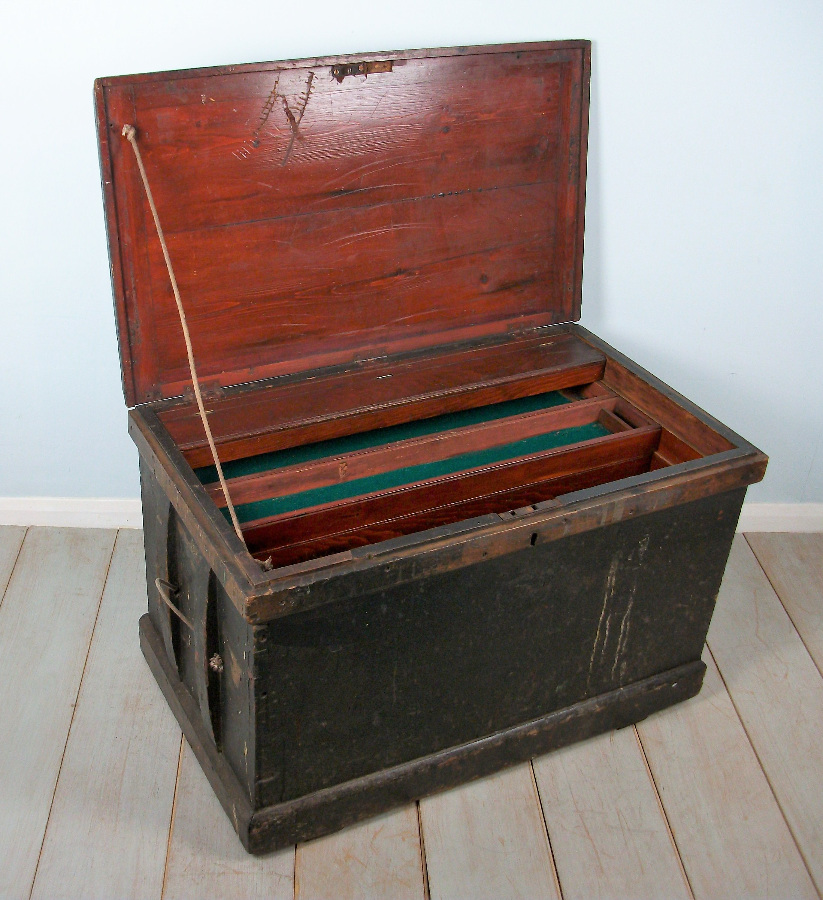 Steamer Trunk with Fitted Interior