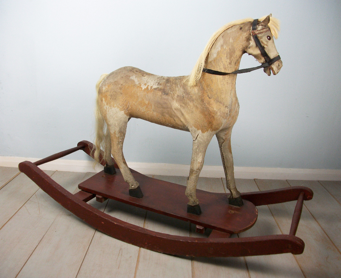 Victorian Pony Skin Rocking Horse