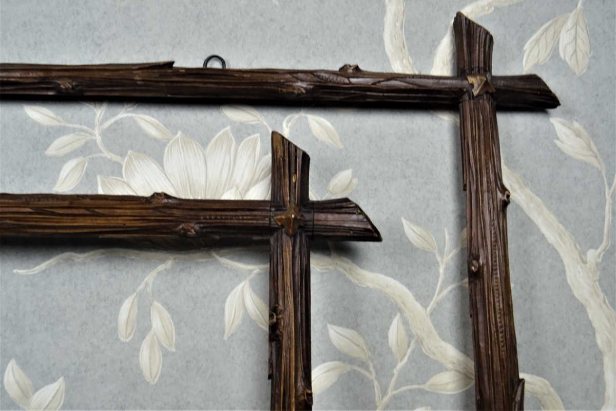 Pair of Hand Carved Black Forest Frames
