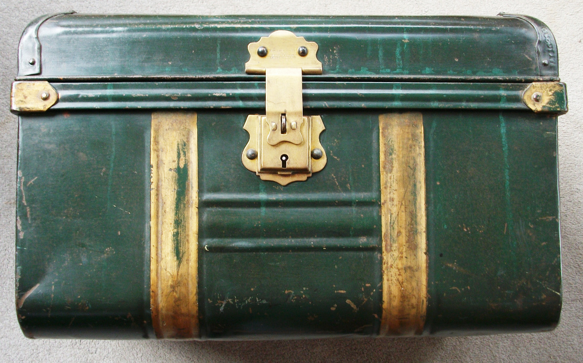 Painted Metal Trunk